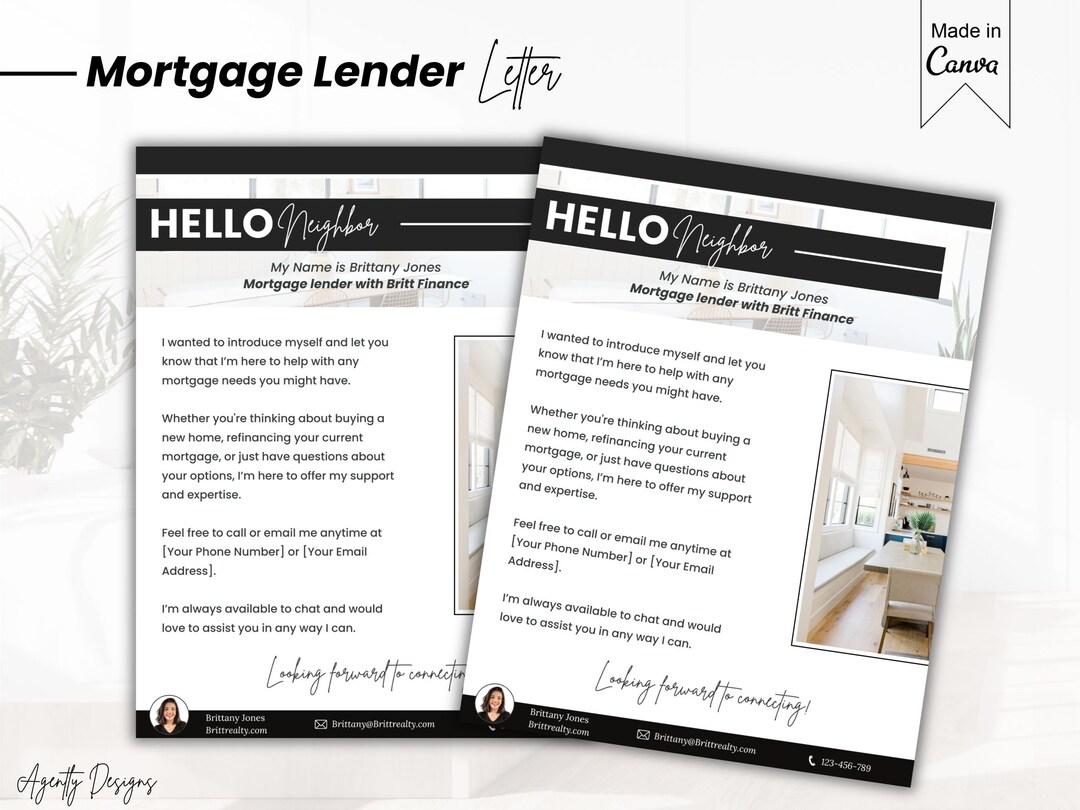 Mortgage Broker Prospecting Letter, Local Lender Introduction Letter ...