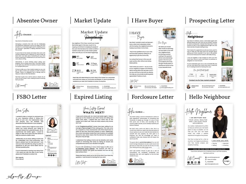 Real Estate Farming Letter Bundle, Prospecting Letter, Lead Generation ...