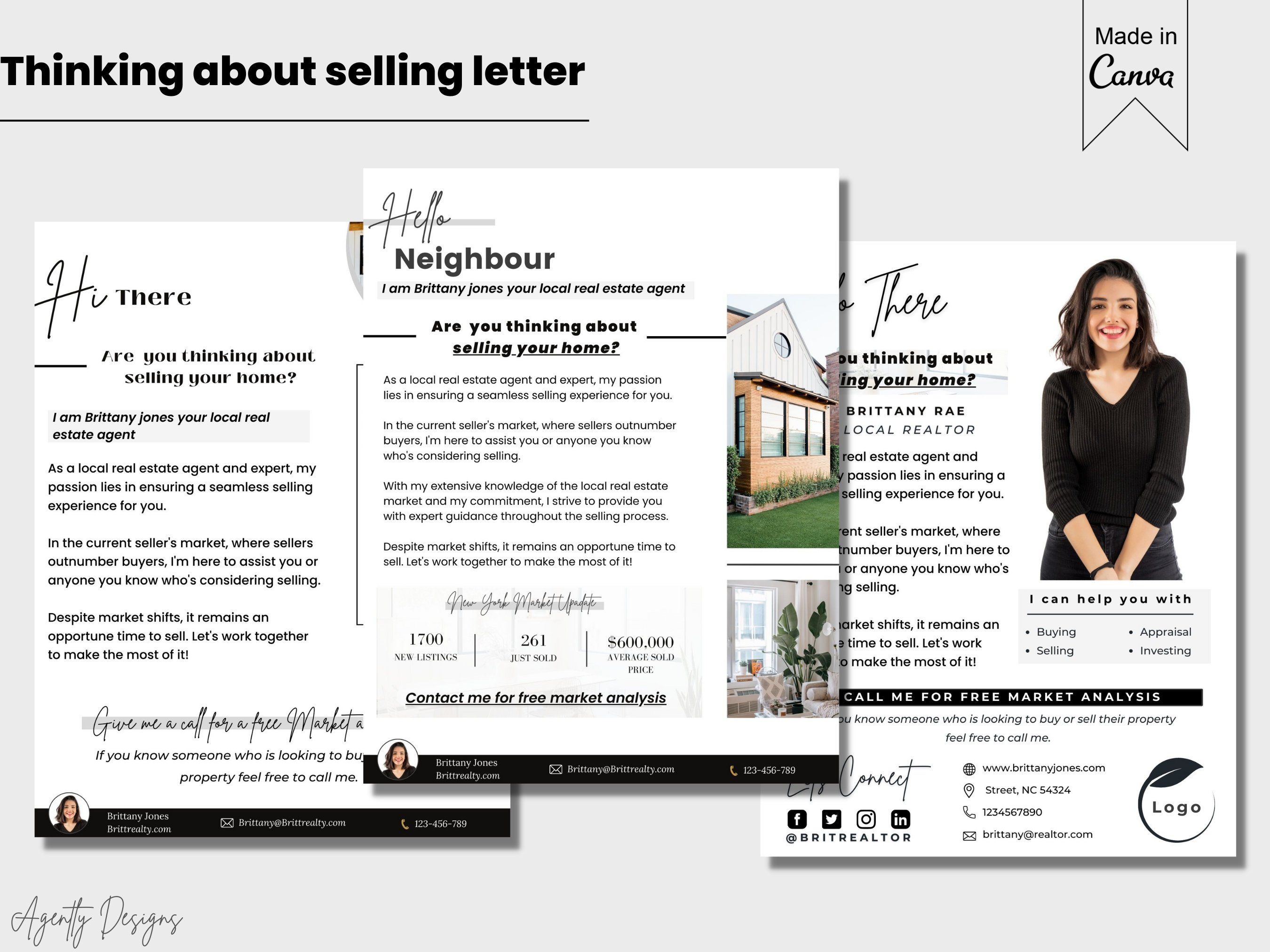 Thinking About Selling Letter, Real Estate Farming Letter, Prospecting ...