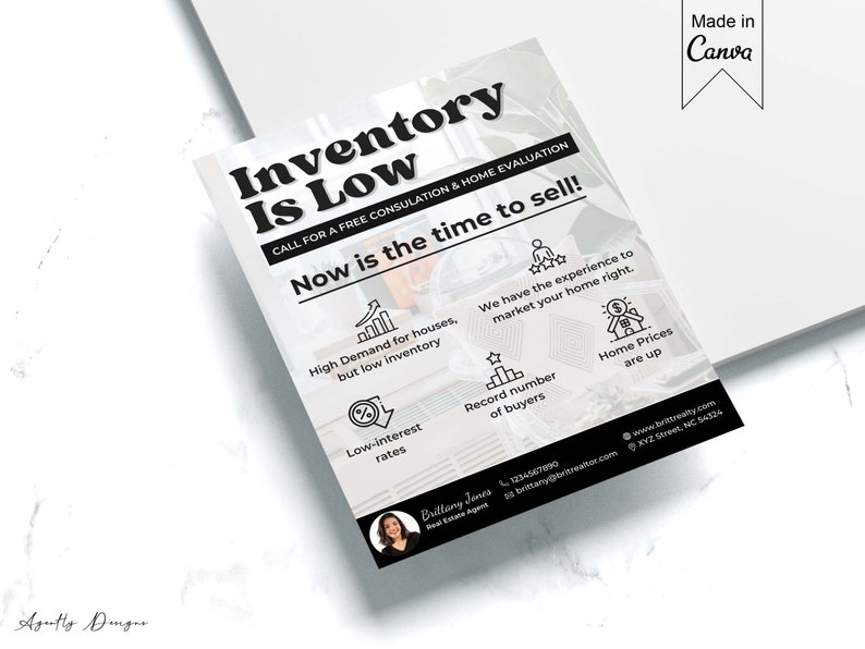 Low Inventory Flyer Template, Real Estate Inventory is Low, Time to ...