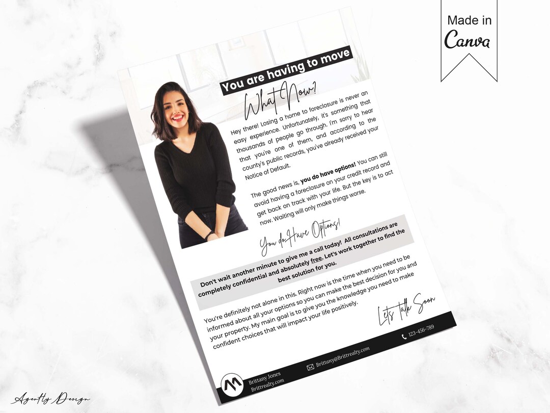 Real Estate Foreclosure Letter, Pre-foreclosure Letter, Farming ...