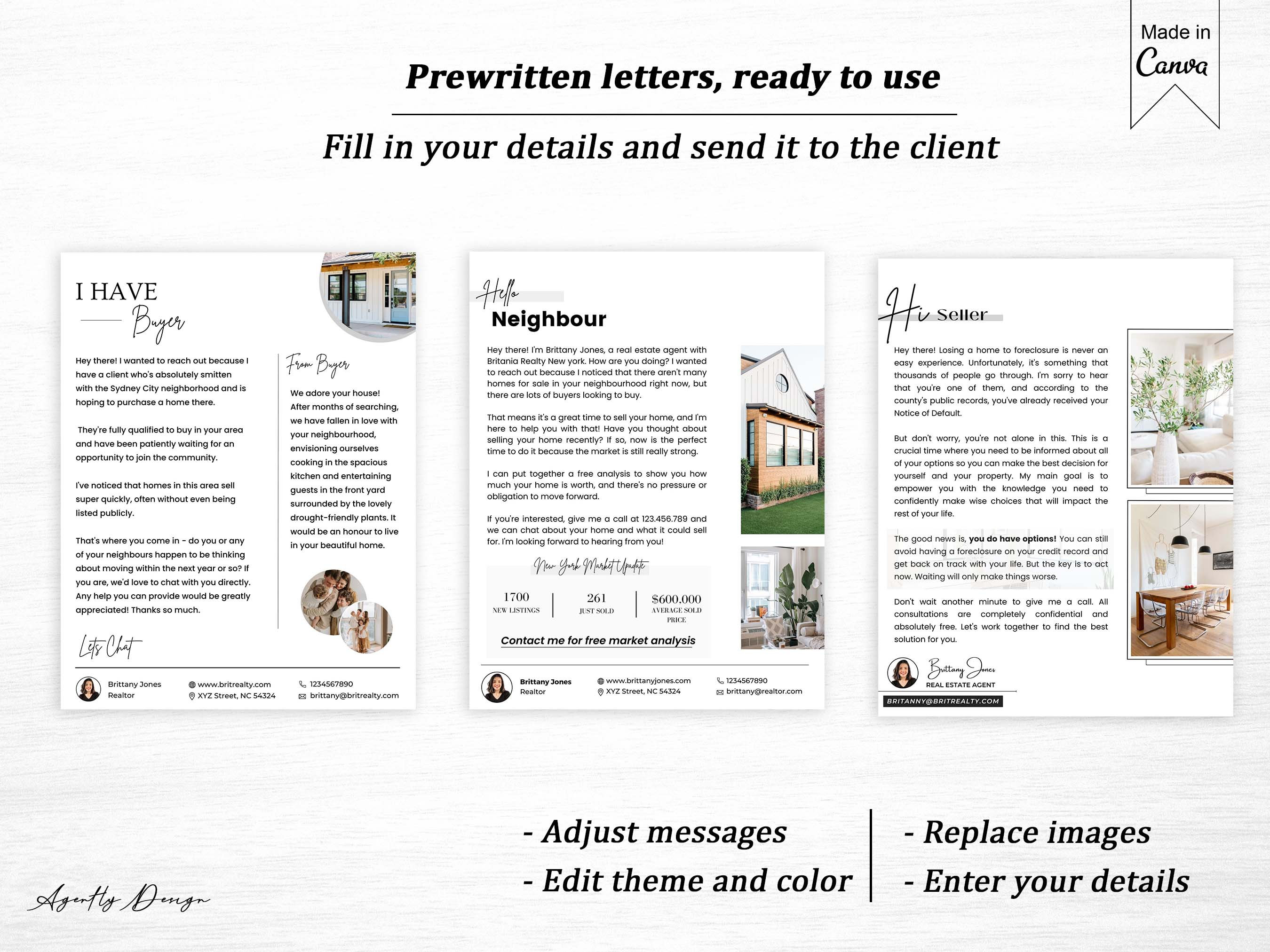 Real Estate Farming Letter Bundle, Prospecting Letter, Lead Generation ...