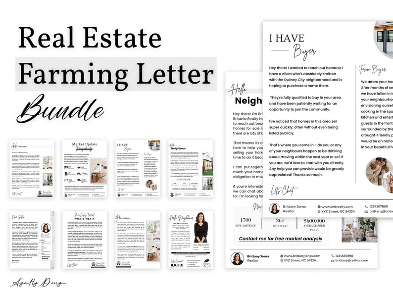 Real Estate Farming Letter Bundle, Prospecting Letter, Lead Generation ...