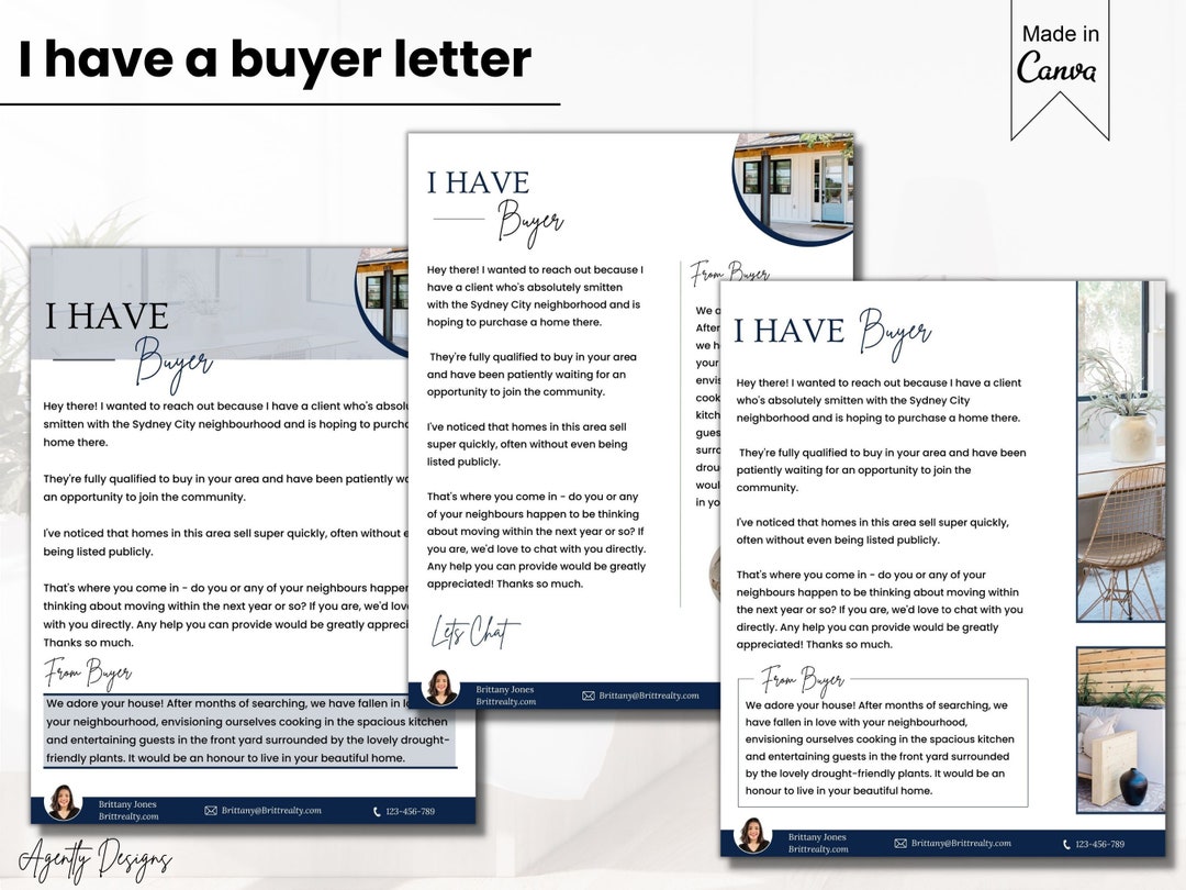 I Have A Buyer Letter, Local Farming Letter, Prospecting Letter, Real ...