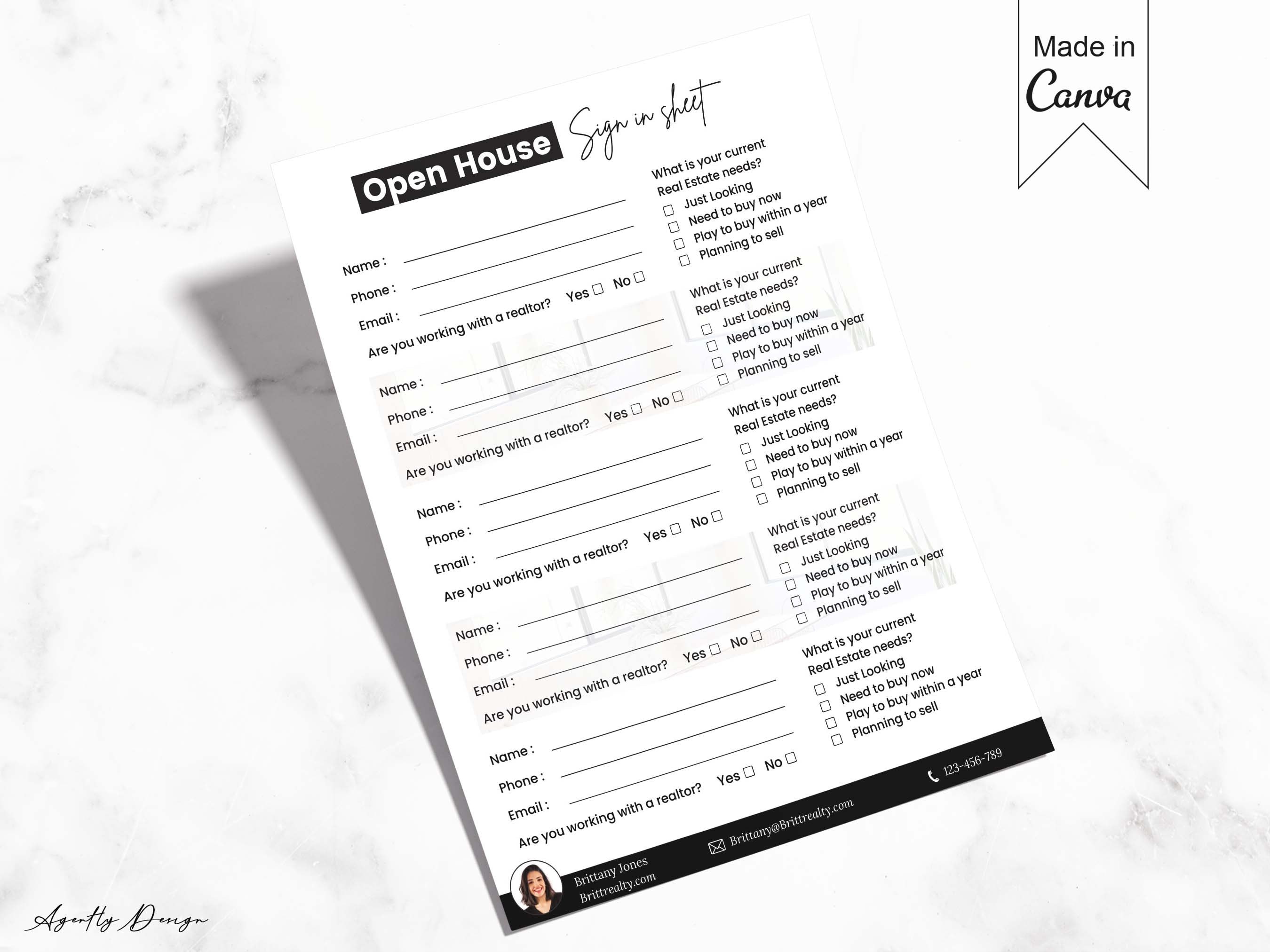 Open House Sign in Sheet, Open House Flyers and Forms, Open House Guest ...