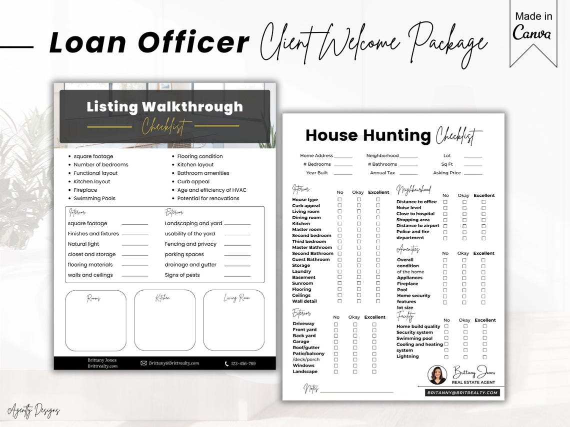 Property Walk-through Checklist, Listing Walk-thru Checklist for Real ...