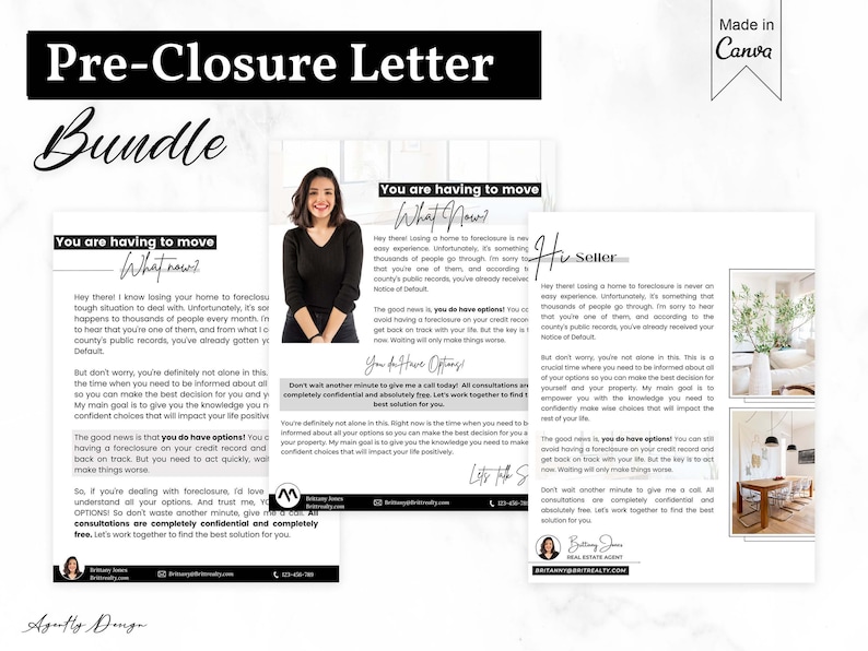 Real Estate Foreclosure Letter Bundle, Pre-foreclosure Letter Bundle ...