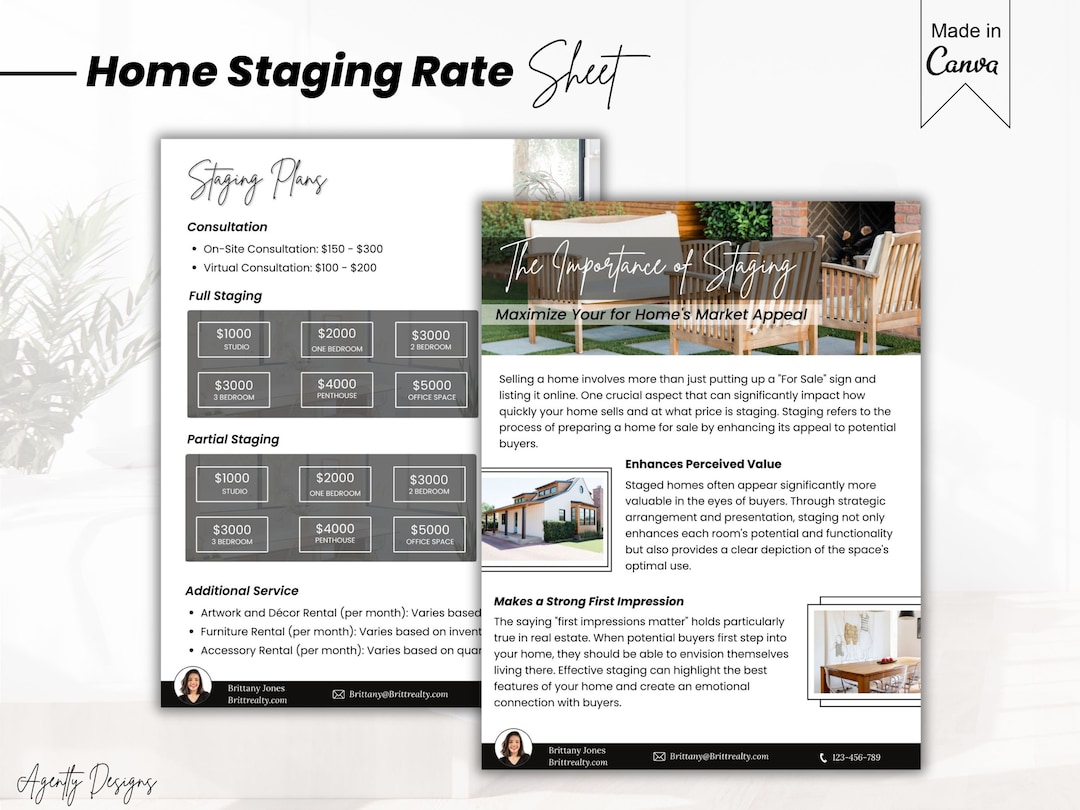 Home Staging Flyer, Property Staging Service Flyer, Real Estate Staging ...