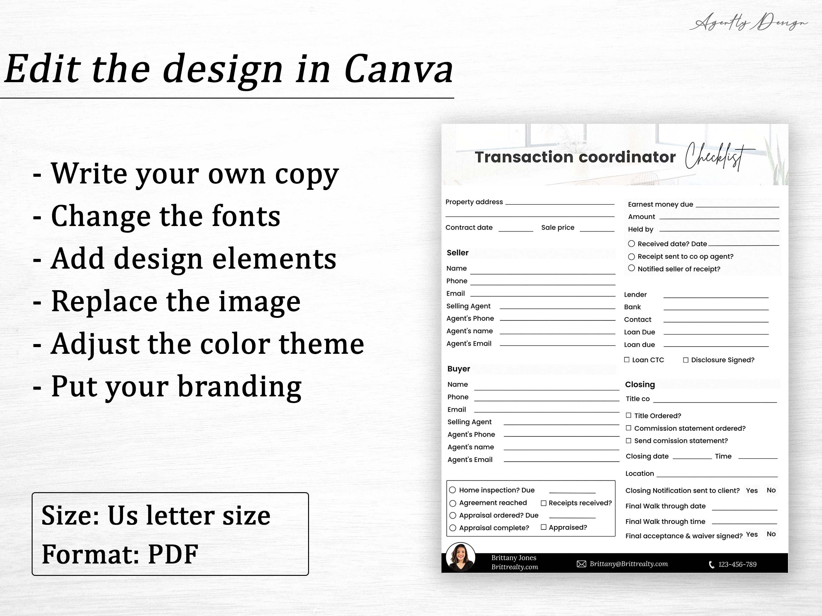 Transaction Coordinator Checklist, Transaction Management Checklist ...