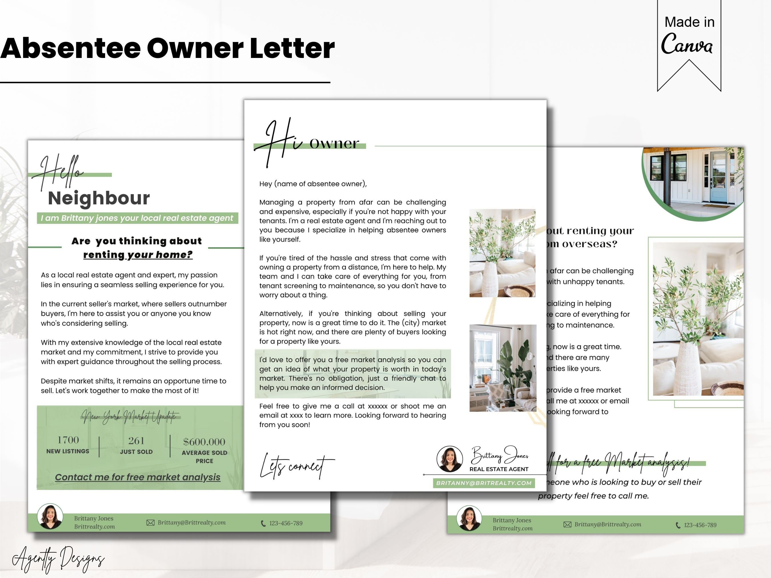 Absentee Owner Letter, Remote Landlord Letter, Rental Property ...