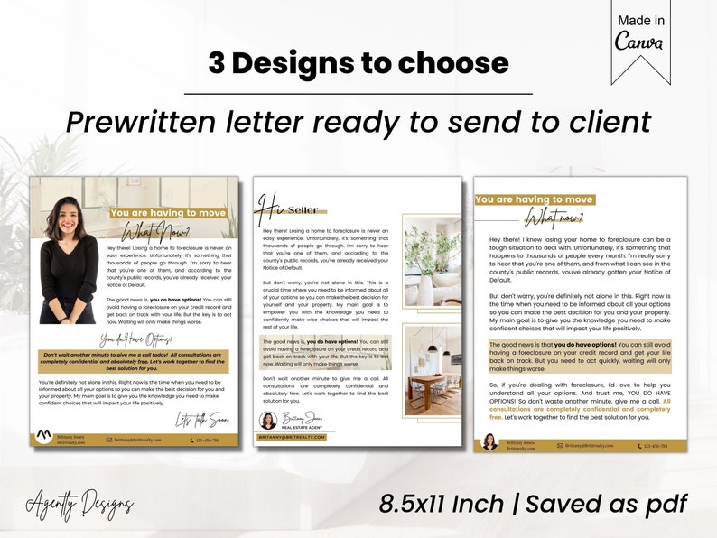 Real Estate Foreclosure Letter Bundle, Pre-foreclosure Letter Bundle ...