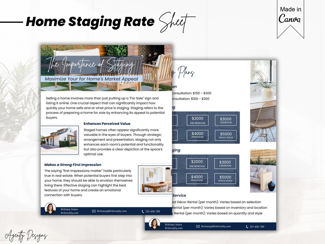 Home Staging Flyer, Property Staging Service Flyer, Real Estate Staging ...