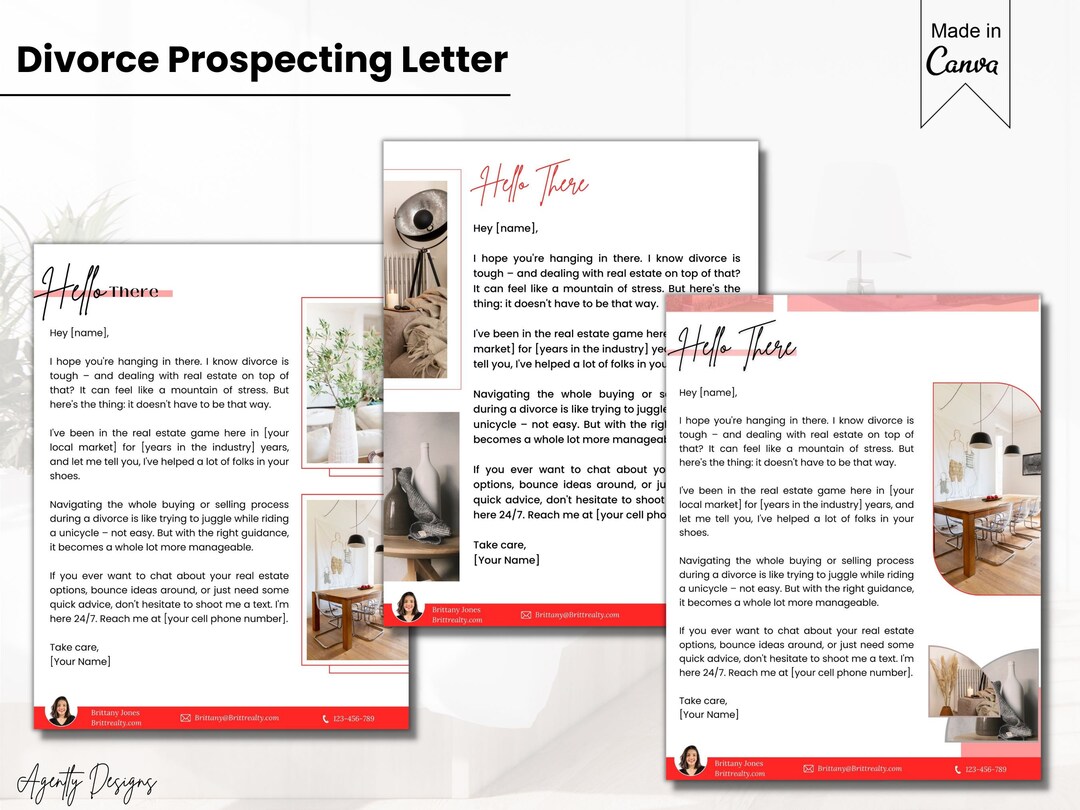 Divorce Prospecting Letter, Separation Outreach Letter, Divorce Client ...