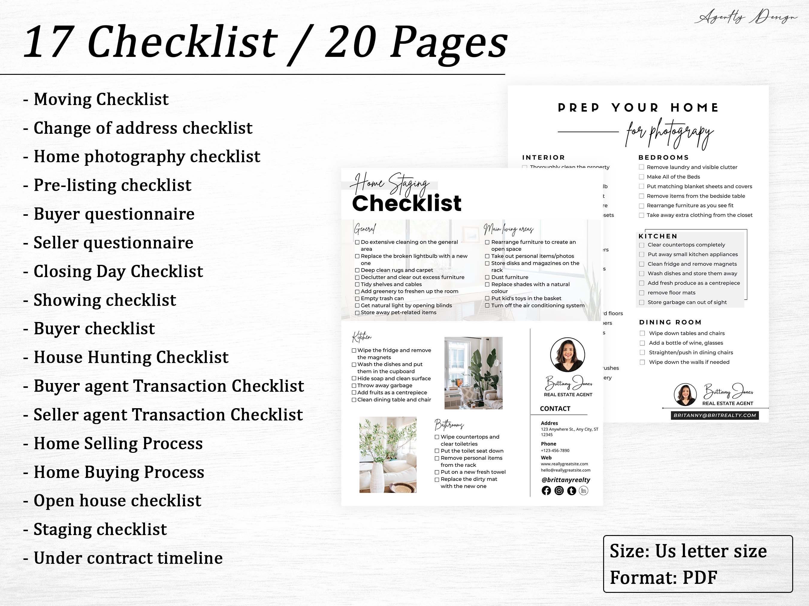 Real Estate Checklist Bundle, Real Estate Marketing Checklist ,branding ...
