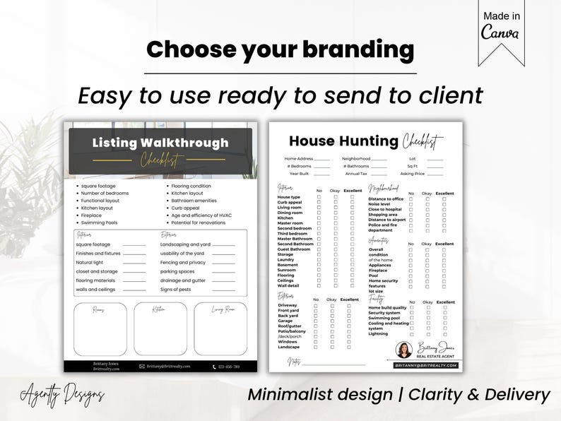 Property Walk-through Checklist, Listing Walk-thru Checklist for Real ...