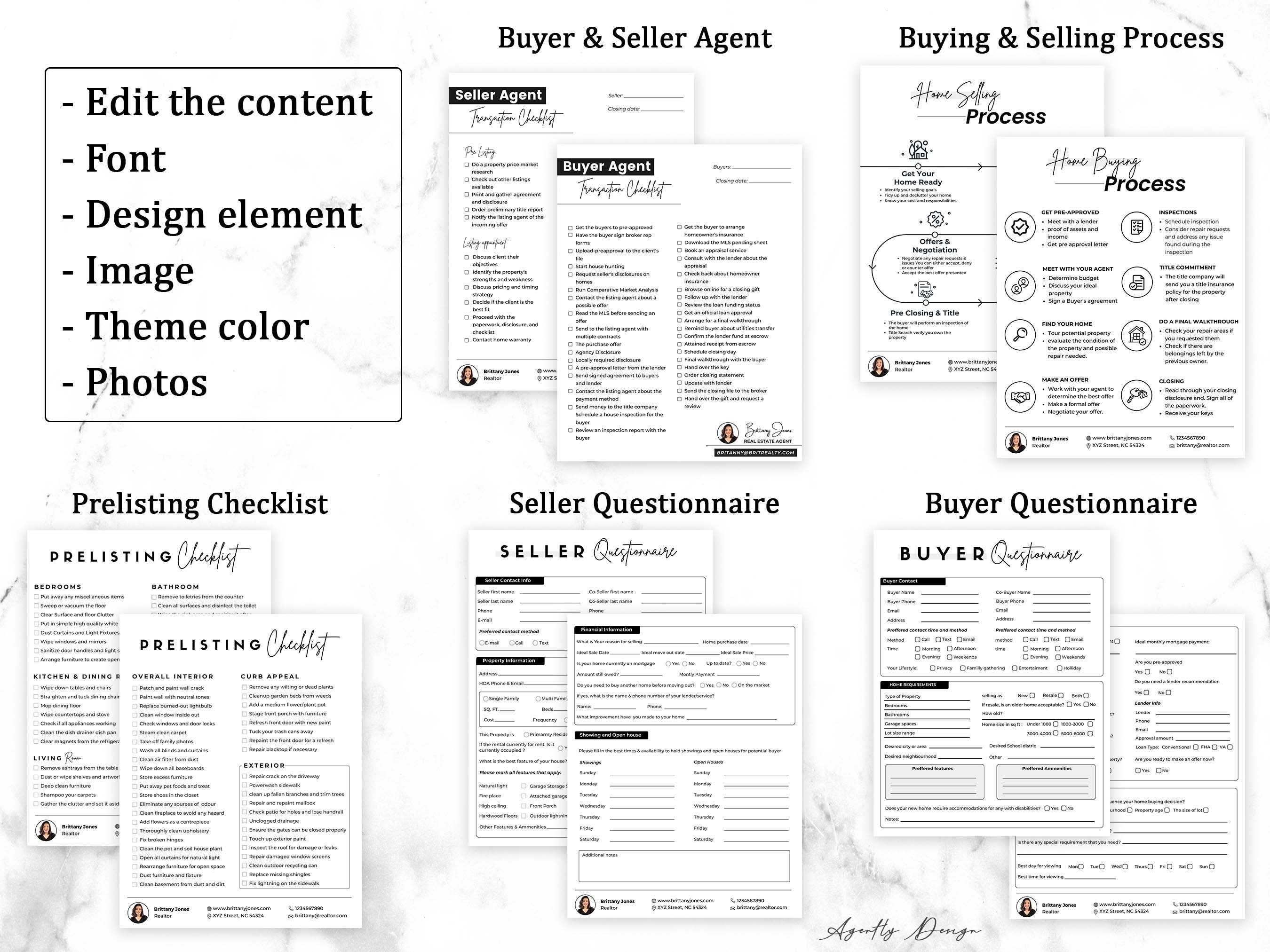 Real Estate Checklist Bundle, Real Estate Marketing Checklist ,branding ...