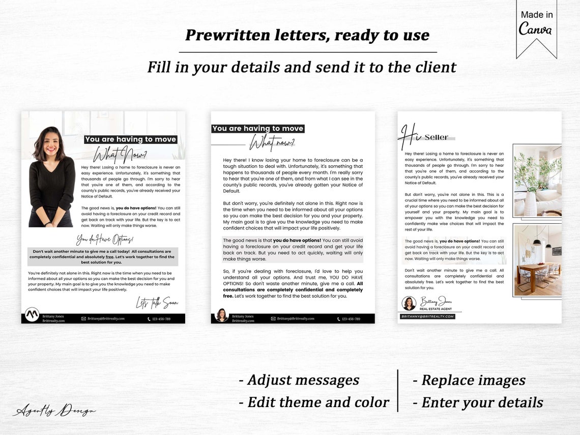 Real Estate Foreclosure Letter Bundle, Pre-foreclosure Letter Bundle ...