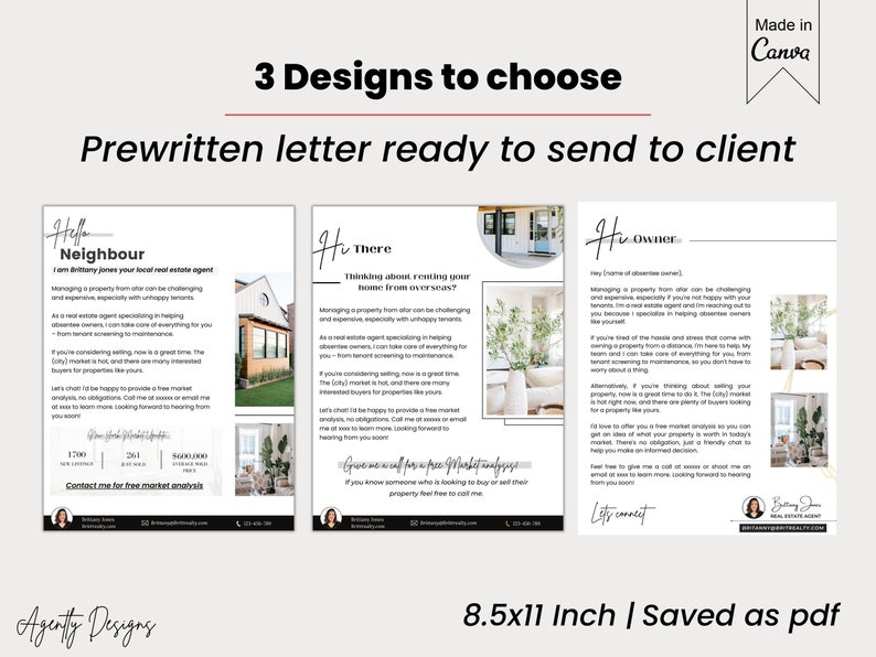 Absentee Owner Letter, Remote Landlord Letter, Rental Property ...