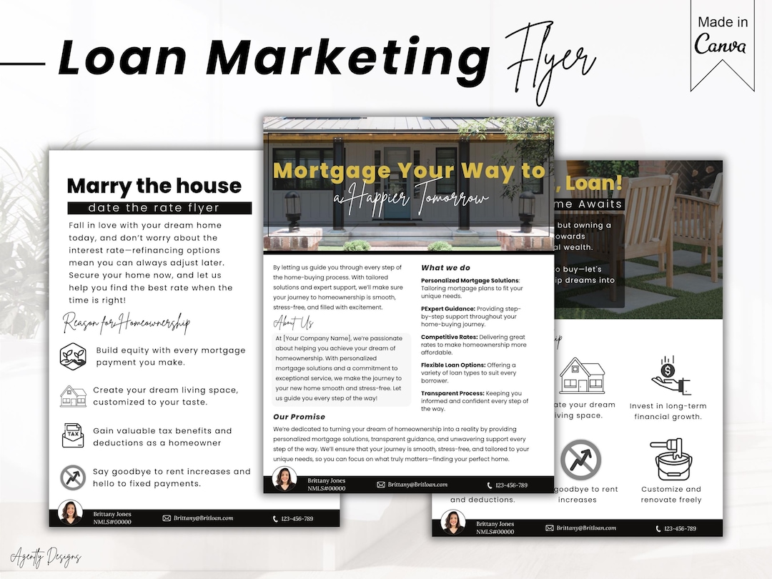 Mortgage Flyers, Loan Marketing, Home Loan Flyers, Mortgage Brochures ...
