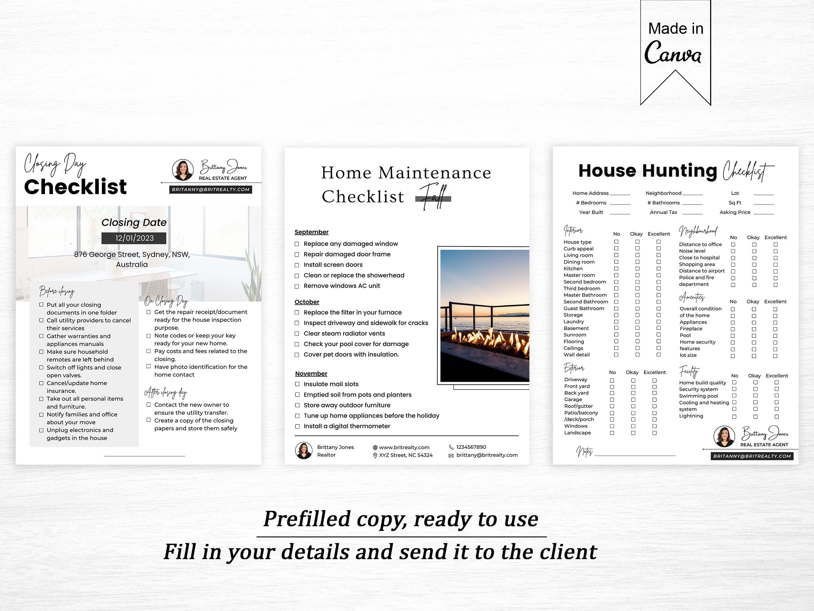 Real Estate Checklist Bundle, Real Estate Marketing Checklist ,branding ...