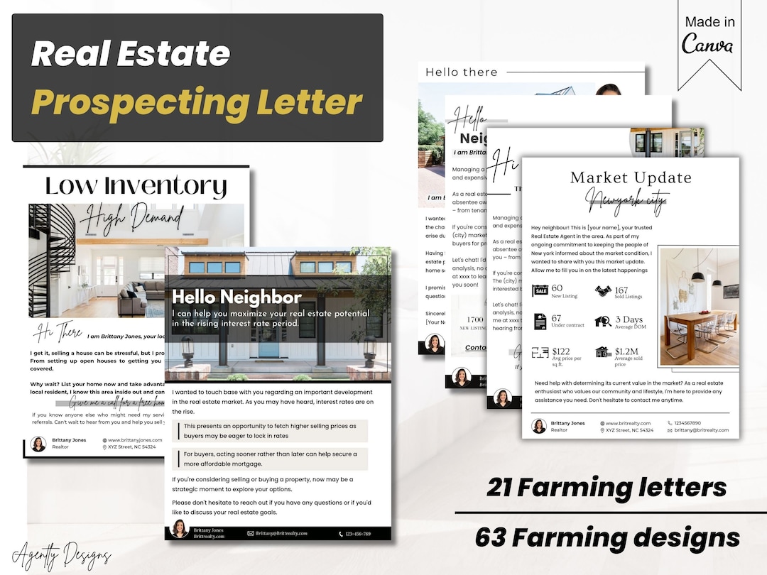 Real Estate Farming Letter Mega Bundle, Prospecting Letter, Lead ...