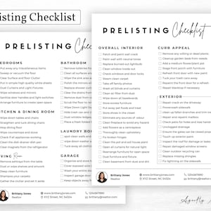 Pre-listing Checklist, Home Selling Guide, Checklist for Sellers, Real ...
