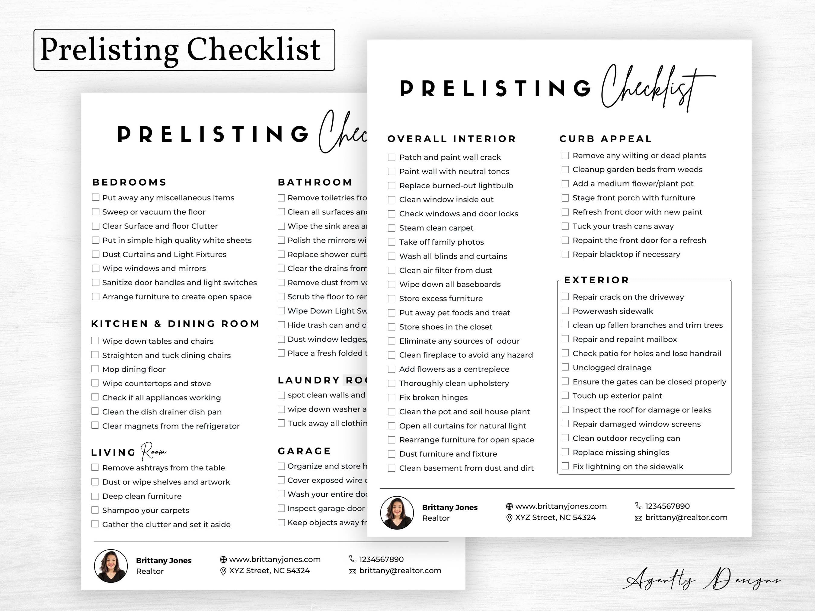 Pre-listing Checklist, Home Selling Guide, Checklist for Sellers, Real ...