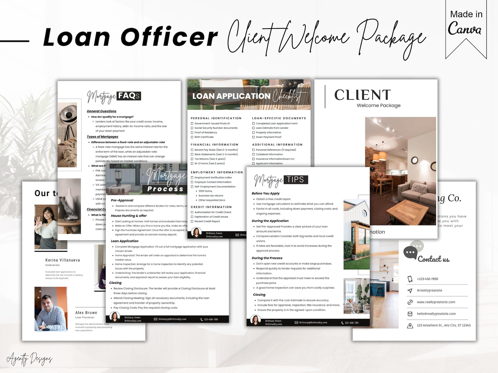 Loan Officer Client Introduction Packet, Mortgage Broker Client Welcome ...