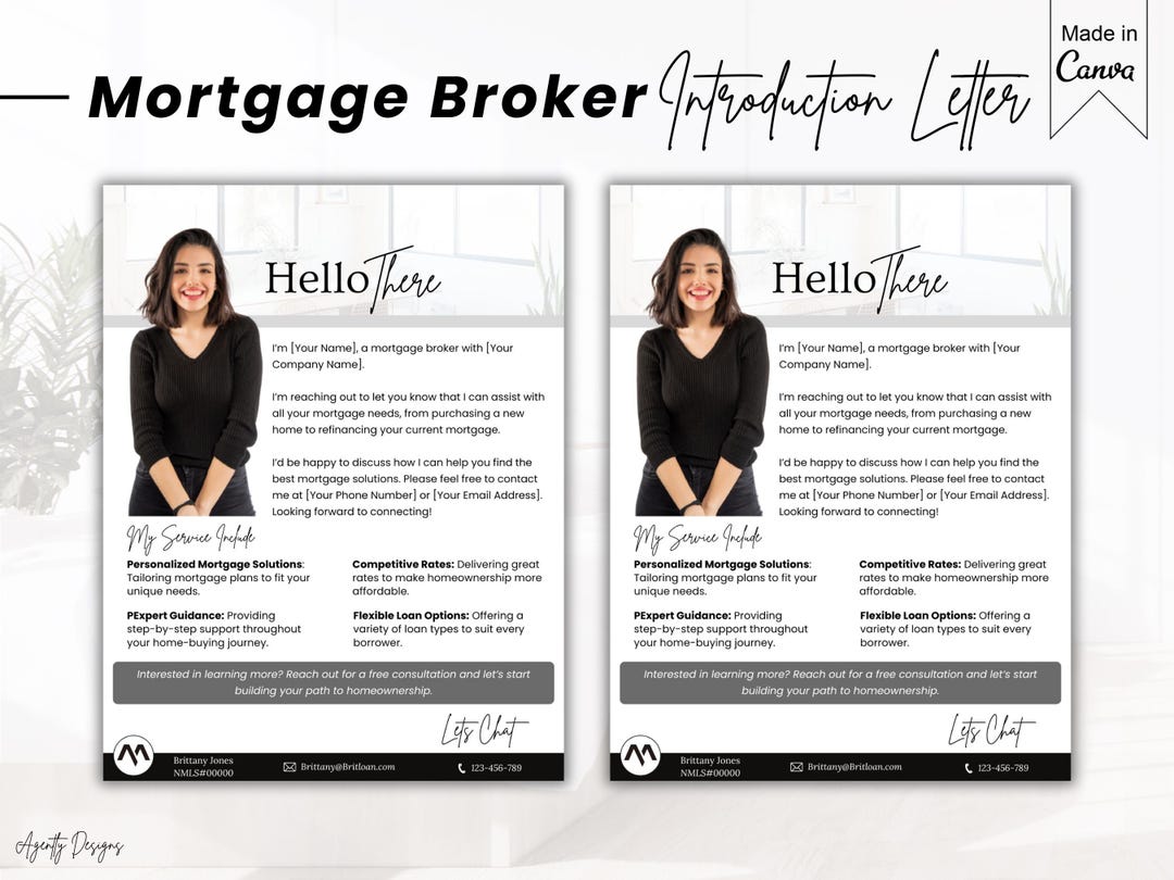 Mortgage Broker Introduction Letter, Loan Broker Introduction, Mortgage ...