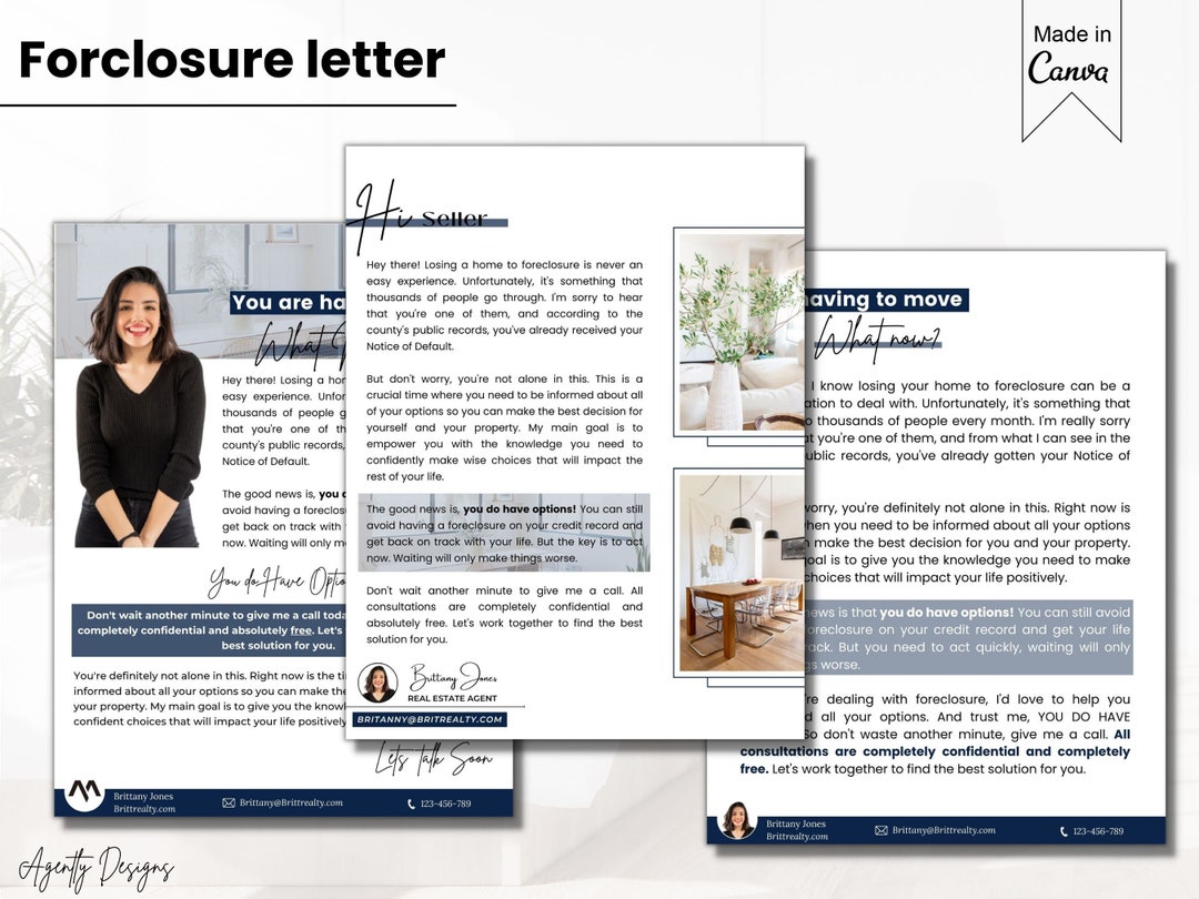 Real Estate Foreclosure Letter Bundle, Pre-foreclosure Letter Bundle ...