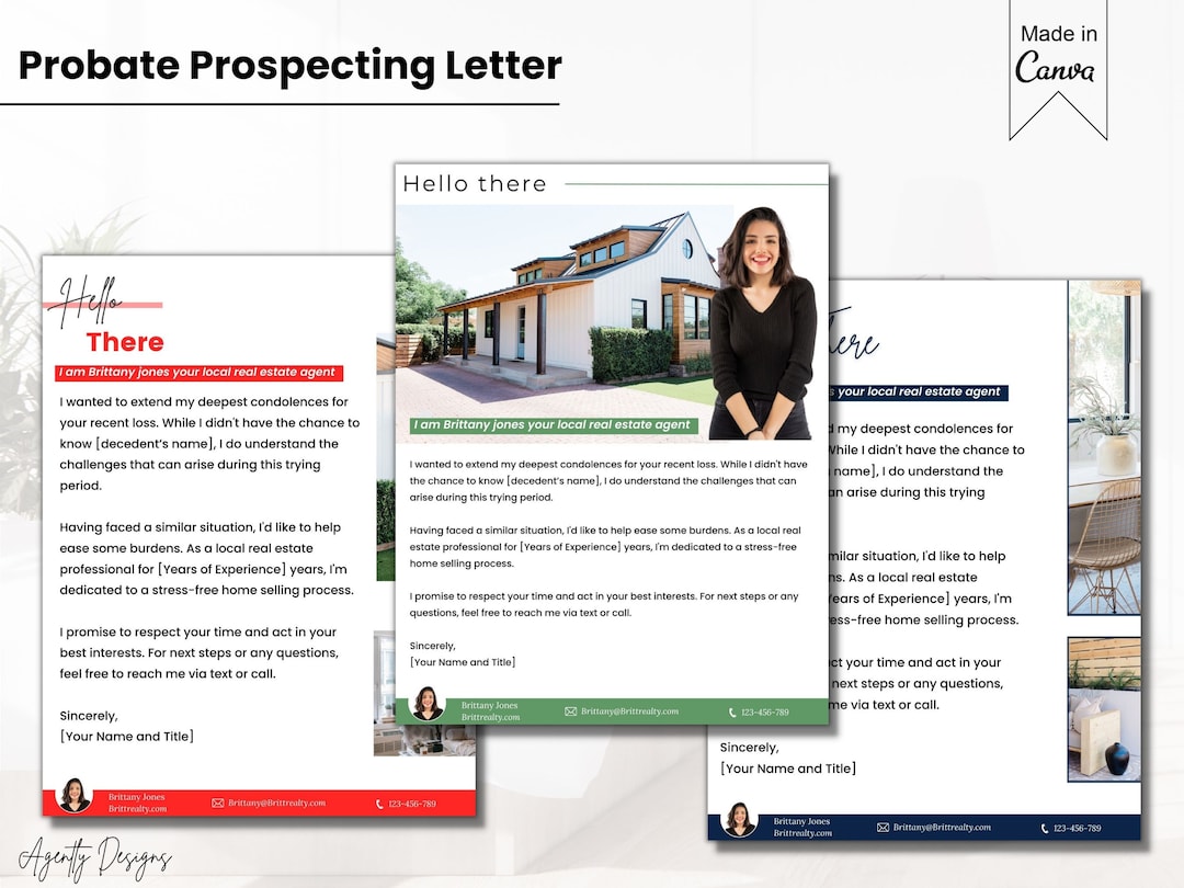 Probate Prospecting Letter, Inheritance Farming Letter, Property Sales ...
