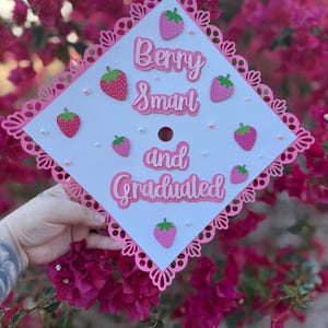 Berry Smart and Graduated Strawberry Grad Cap Topper Class of 2025 - Etsy