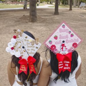 Strawberry Graduation Cap Topper Grad 2025 - Etsy