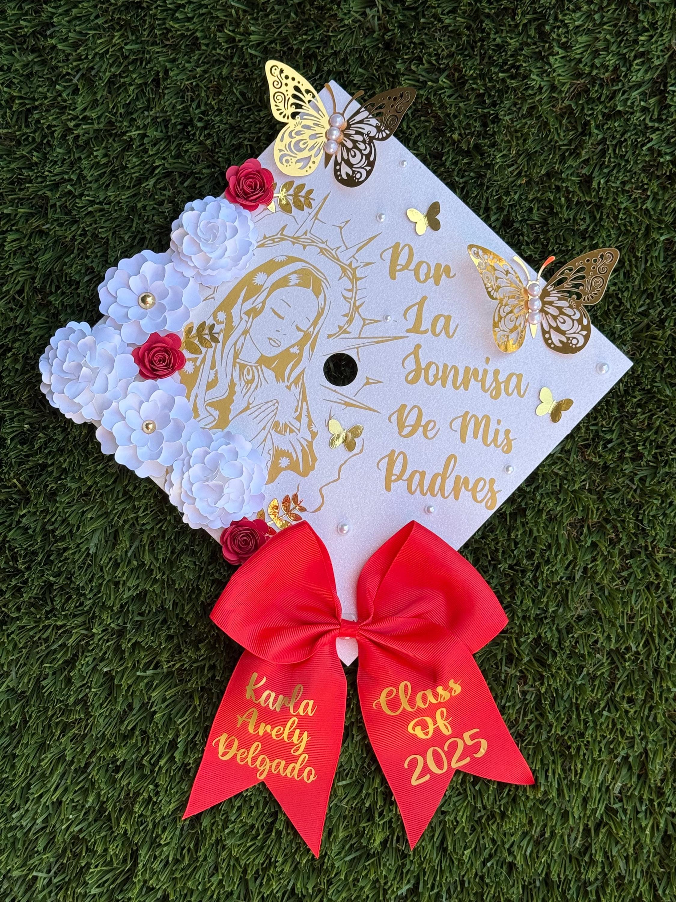 Virgin Mary Graduation Cap Topper: Handcrafted Catholic Grad Cap - Etsy