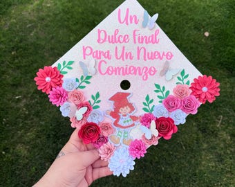 Graduation Cap Topper - Strawberry Shortcake Theme Grad Cap ...