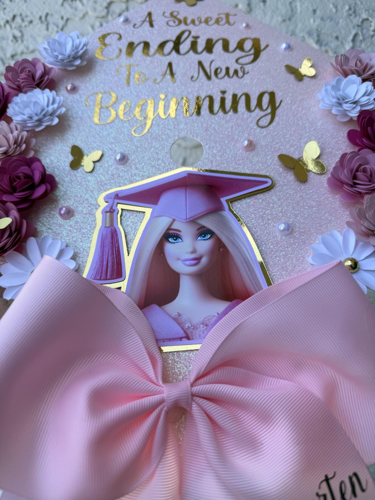 Pink Girly Doll Grad Cap Topper Class of 2026 - Etsy