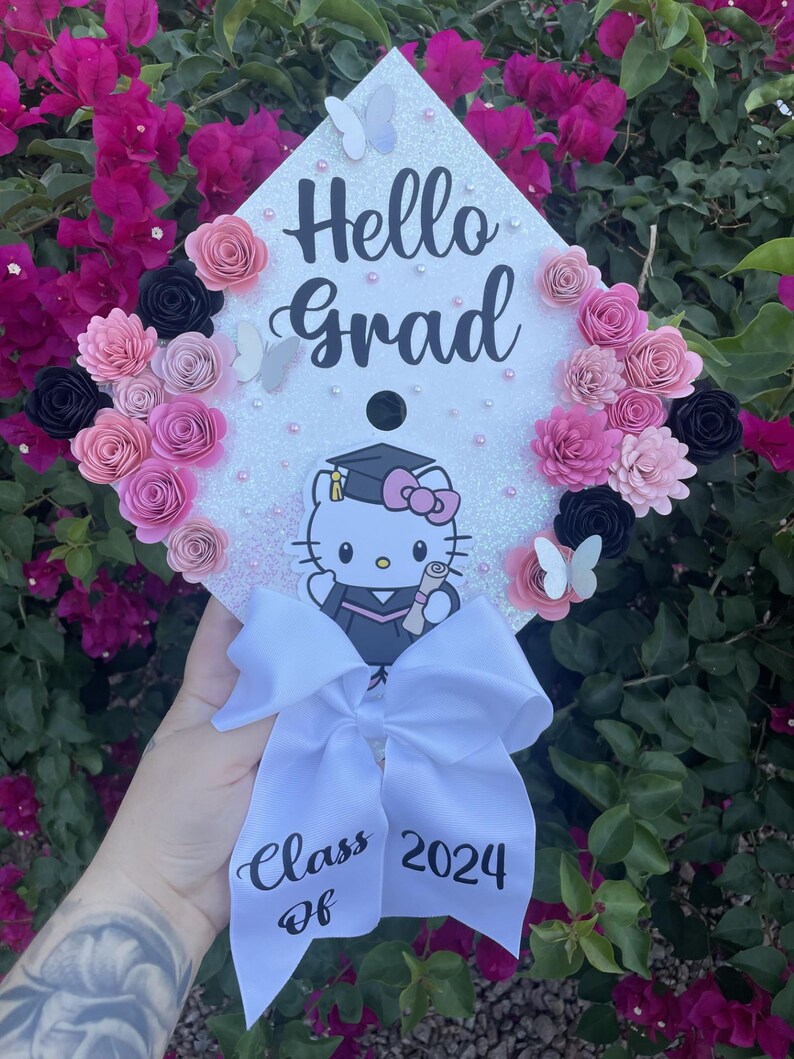 Pink Custom Graduation Cap Topper - Etsy