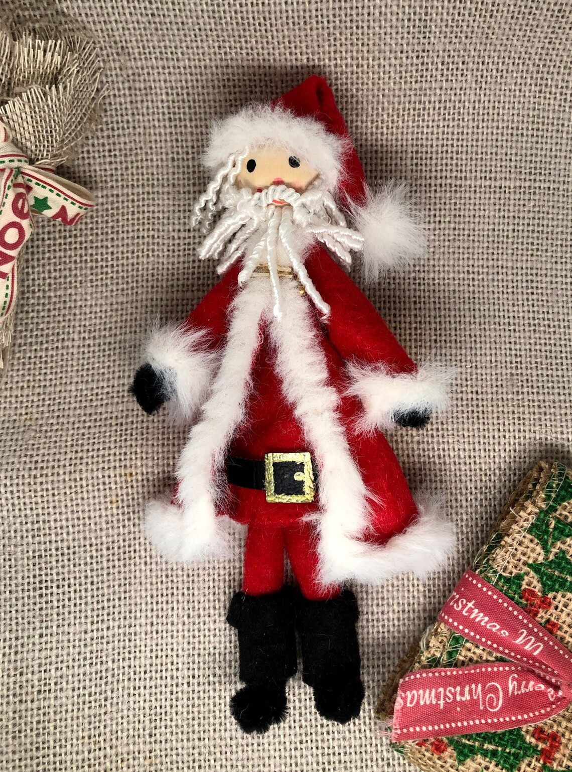 Santa Christmas Ornament, Felt Sewing Pattern - Digital PDF Delivery - Etsy