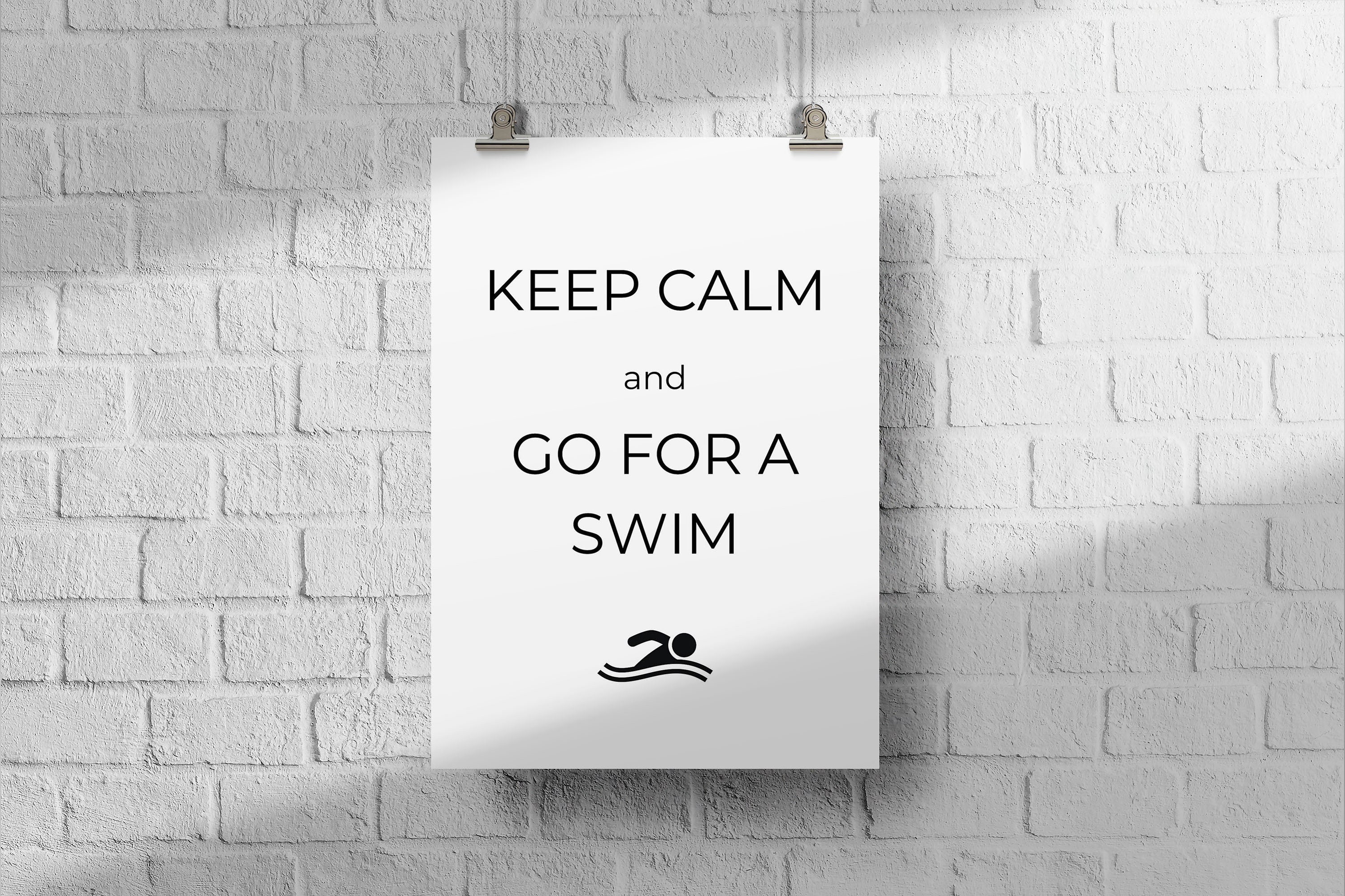 Male Go for a Swim Poster Men's Inspiring Wall Art Male - Etsy