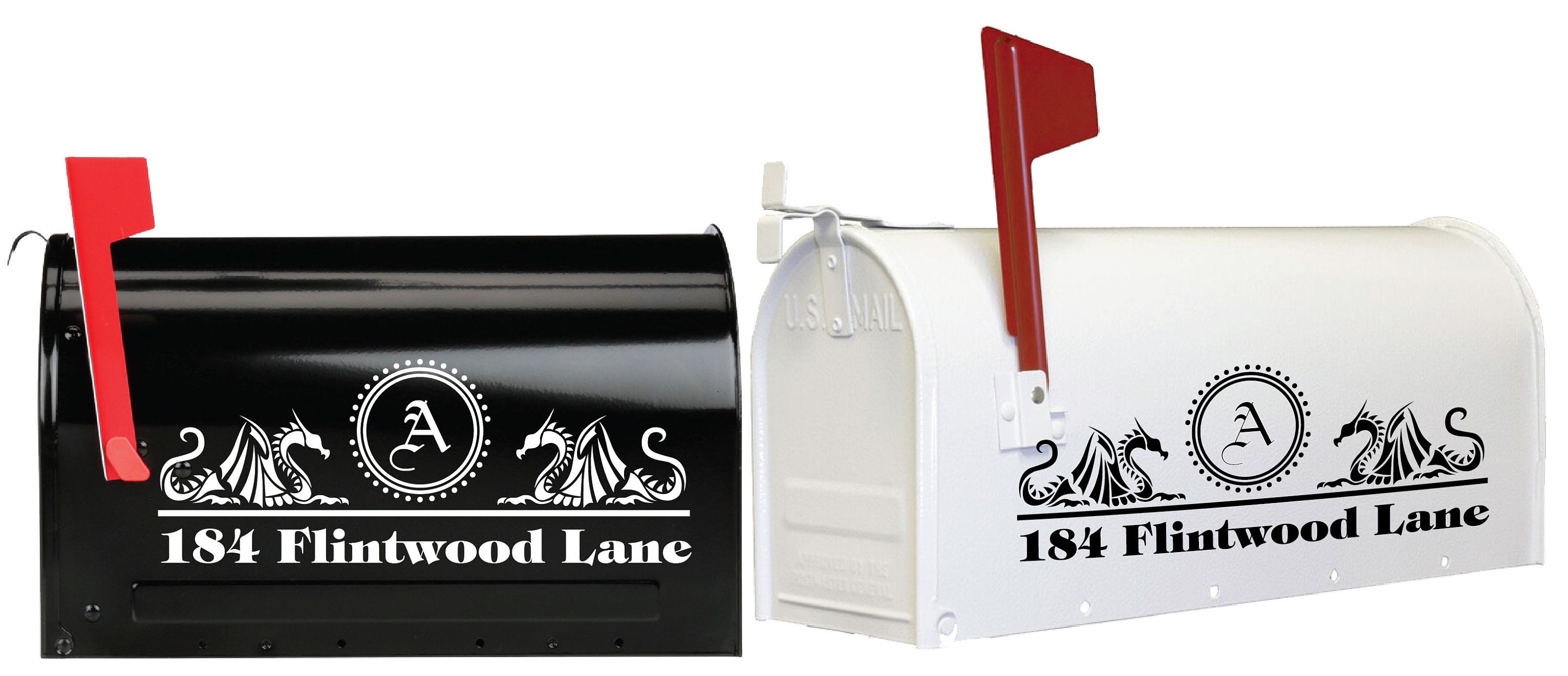 THE MALE-BOX - Mailbox Decals- Mailbox Numbers- House Numbers Mailbox ...