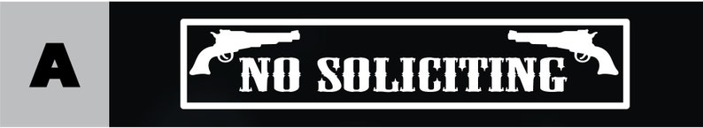 Señal de no solicitud Calcomanía de vinilo para ventanas, puertas ...