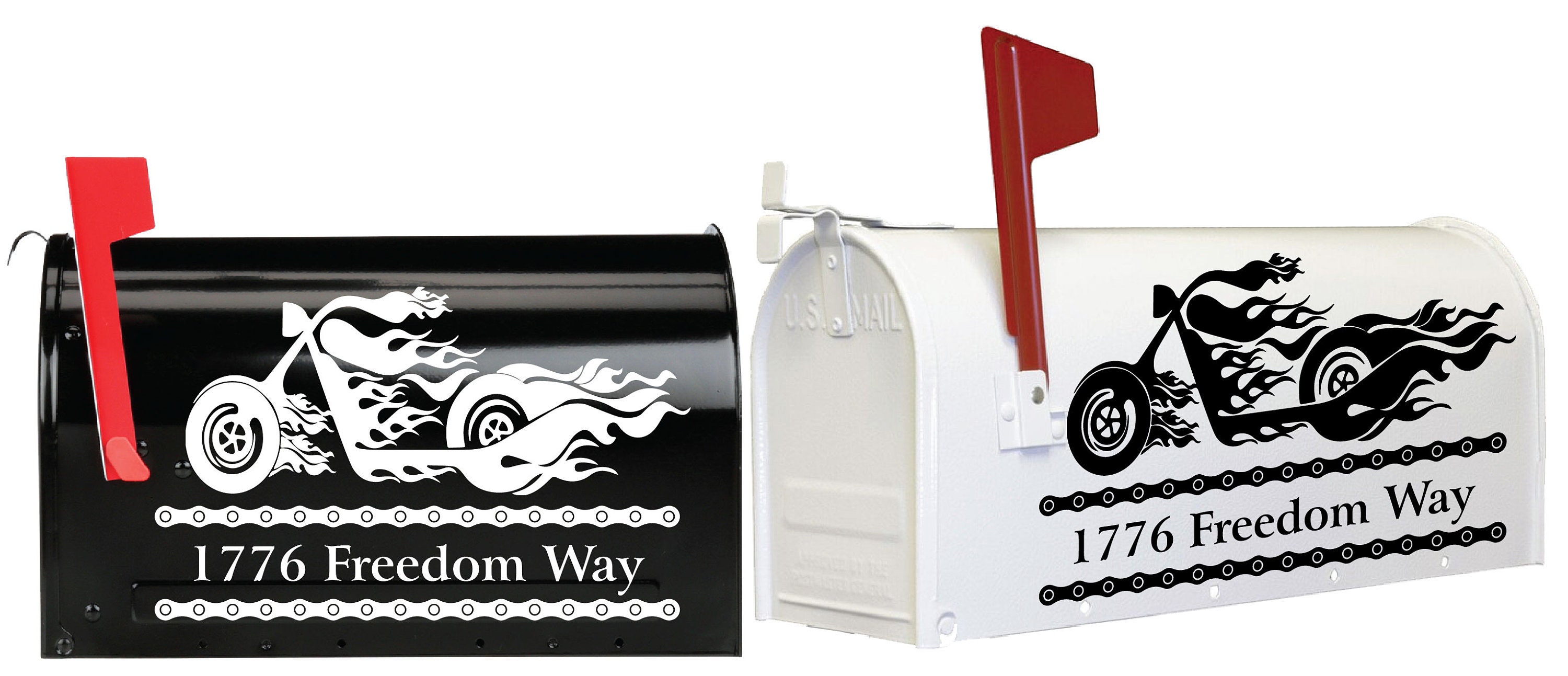 THE MALE-BOX - Mailbox Decals- Mailbox Numbers- House Numbers Mailbox ...