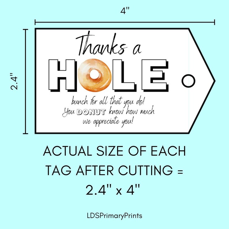 Thanks a HOLE Bunch! We Donut Know What We'd Do Without You! Donut ...