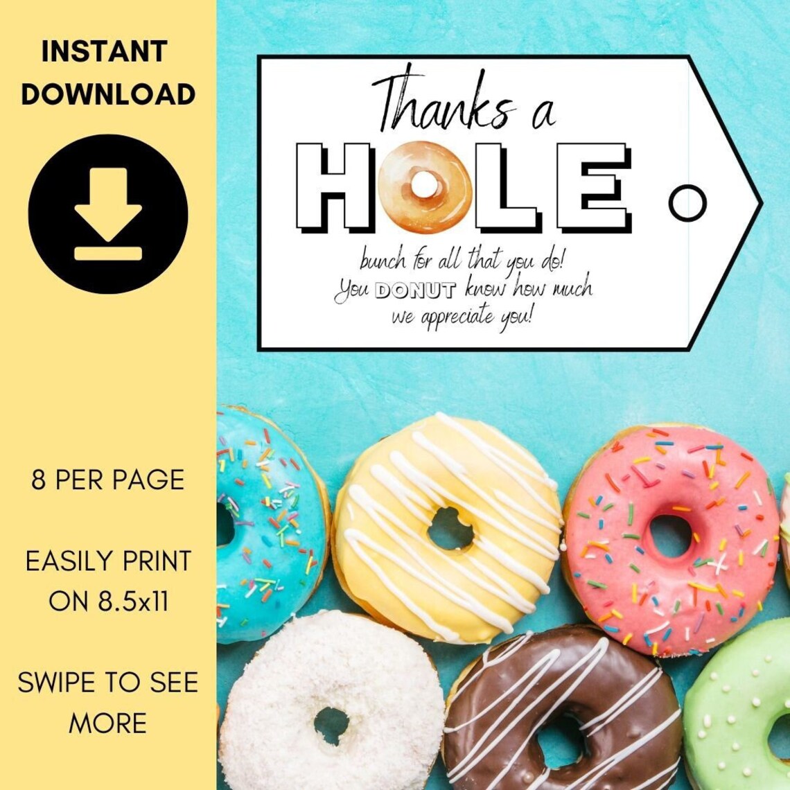 Thanks a HOLE Bunch! We Donut Know What We'd Do Without You! Donut ...