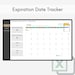 Expiration Date Tracker Excel Spreadsheet | Instant Download | Excel ...