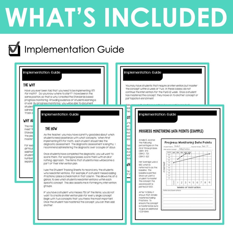 4th Grade Math Intervention Activities and Assessments Worksheets - Etsy
