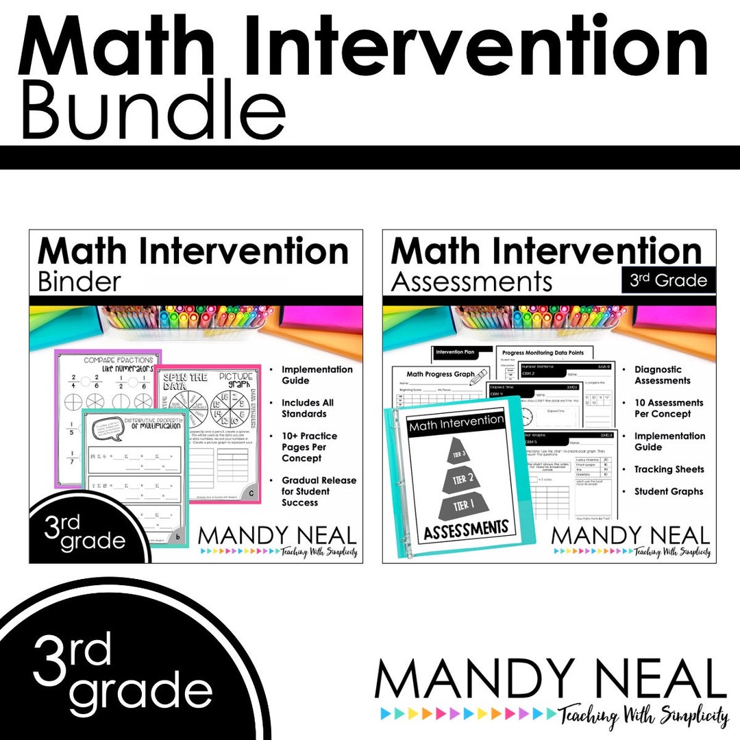3rd Grade Math Intervention Activities and Assessments Worksheets - Etsy