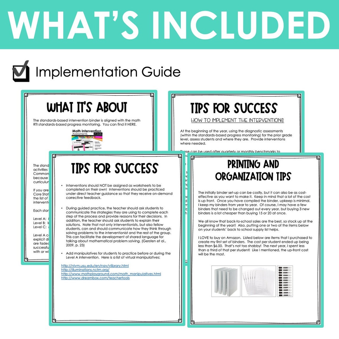 4th Grade Math Intervention Activities and Assessments Worksheets - Etsy