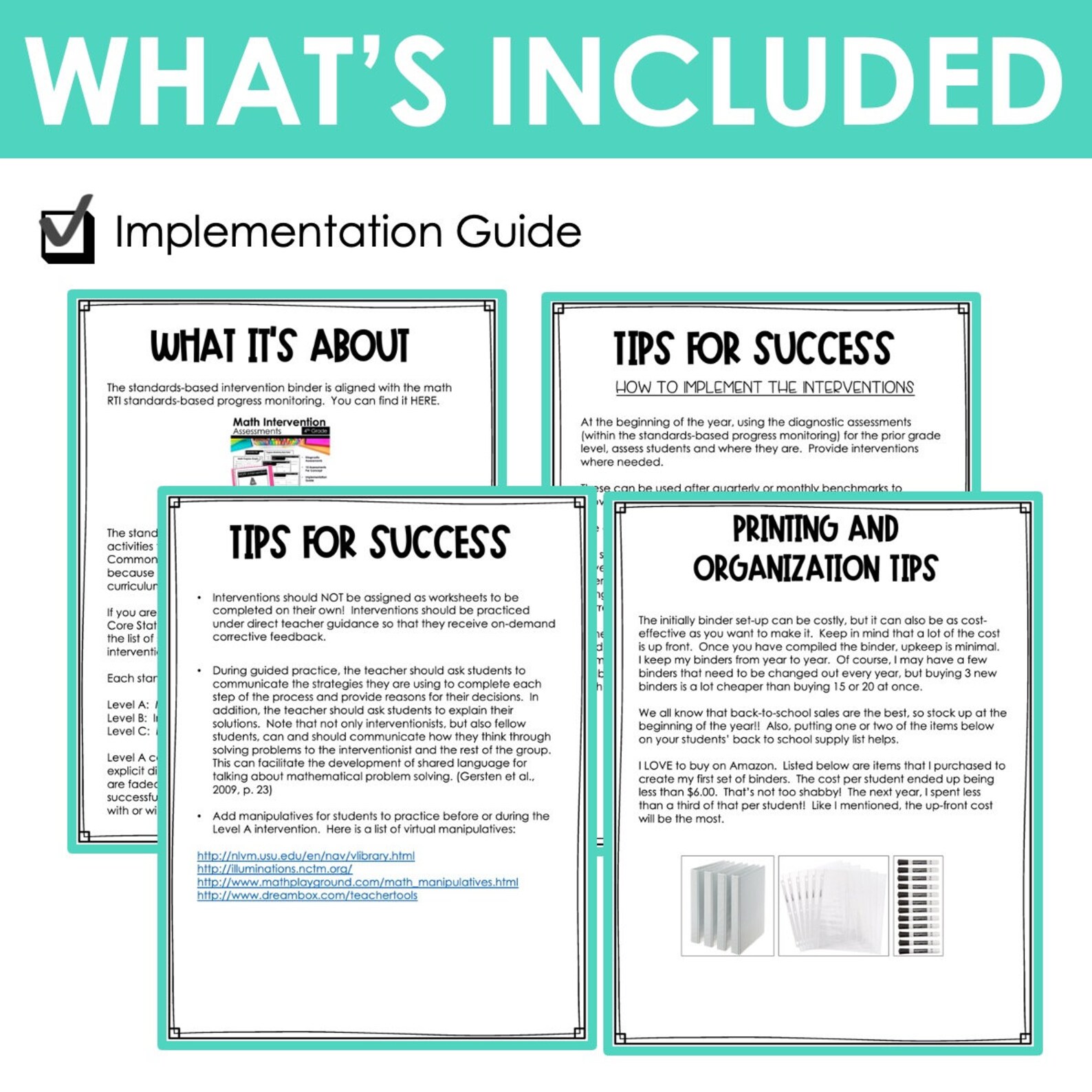 4th Grade Math Intervention Activities and Assessments Worksheets - Etsy