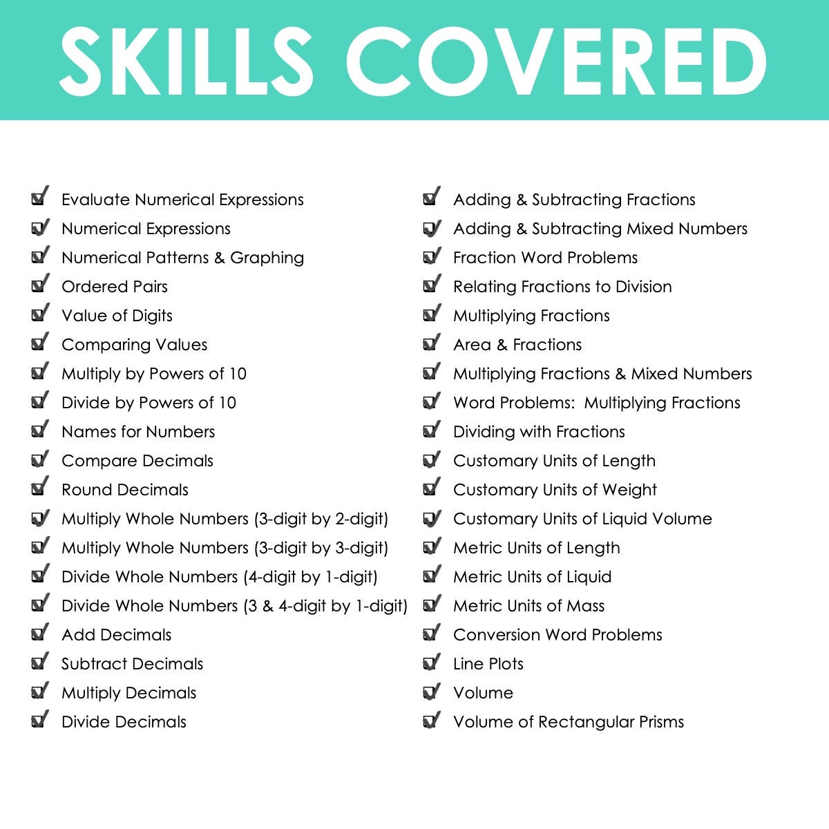 5th Grade Math Intervention Activities and Assessments Worksheets - Etsy